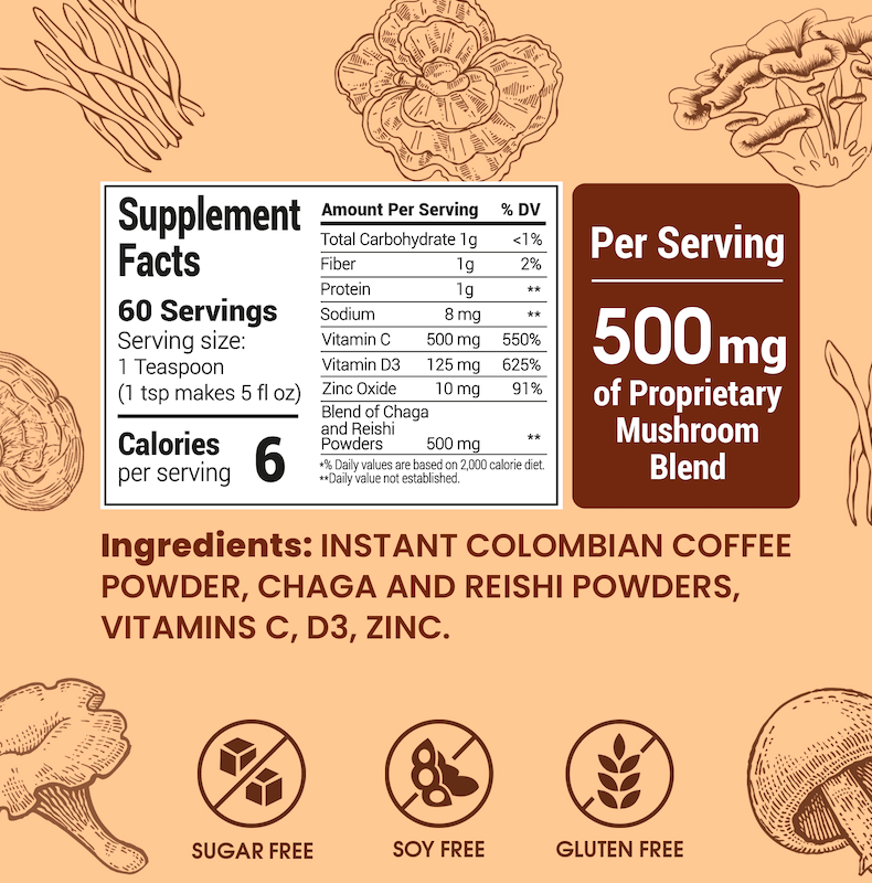 Immunity Mushroom Instant Coffee – Max Fit Wellness
